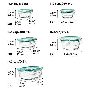 OXO Good Grips 16 Piece Glass Smart Seal Airtight Everyday Container Set