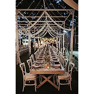 KAQ 115FT 300LED Timer Function Cool White Christmas String Lights Indoor/Outdoor, Waterproof Christmas Lights with 8 Modes, Clear Wire Fairy Tree Lights for Garden Patio Bedroom Christmas Decorations