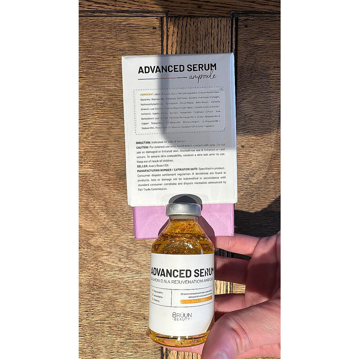 BRÜUN SD - Control Salmon DNA Ampoule - Micro Needling Korean Serum Booster for Face and Body to Use with and without Derma Pen Microneedling Skin Care Serum 1.18 fl.oz