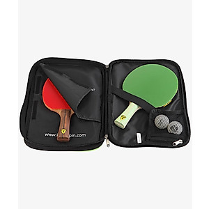 Killerspin Optima Ping Pong Paddle Carry Case| Padded Table Tennis Racket Cover| Reinforced Padded Polyester Bag for 2 Ping Pong Bats| Side Accessory Pocket for 8Ó Tablets| Protective Zipper Enclosure