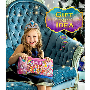 BIBUTY Kids Princess Dress Up Clothes for Little Girls, Pretend Play & Dress Up Princess Costume Set with Princess Dresses Crown for Little Girls, Princess Toys Gifts for 3-6 Toddler Little Girls