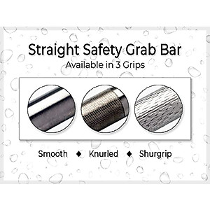 Matte Black 42" Grab Bar for Bathroom Shower Toilet - ADA Safety Handrail/304 Stainless Steel/Smooth