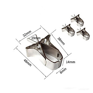 ZCZQC 3pcs Birds Food Holders Parrot Fruit Vegetable Clips for Budgie Parakeet Cockatiel Conure, Stainless Steel Bird Parrot Treat Holder Small Animal Fruit Vegetable Feeder