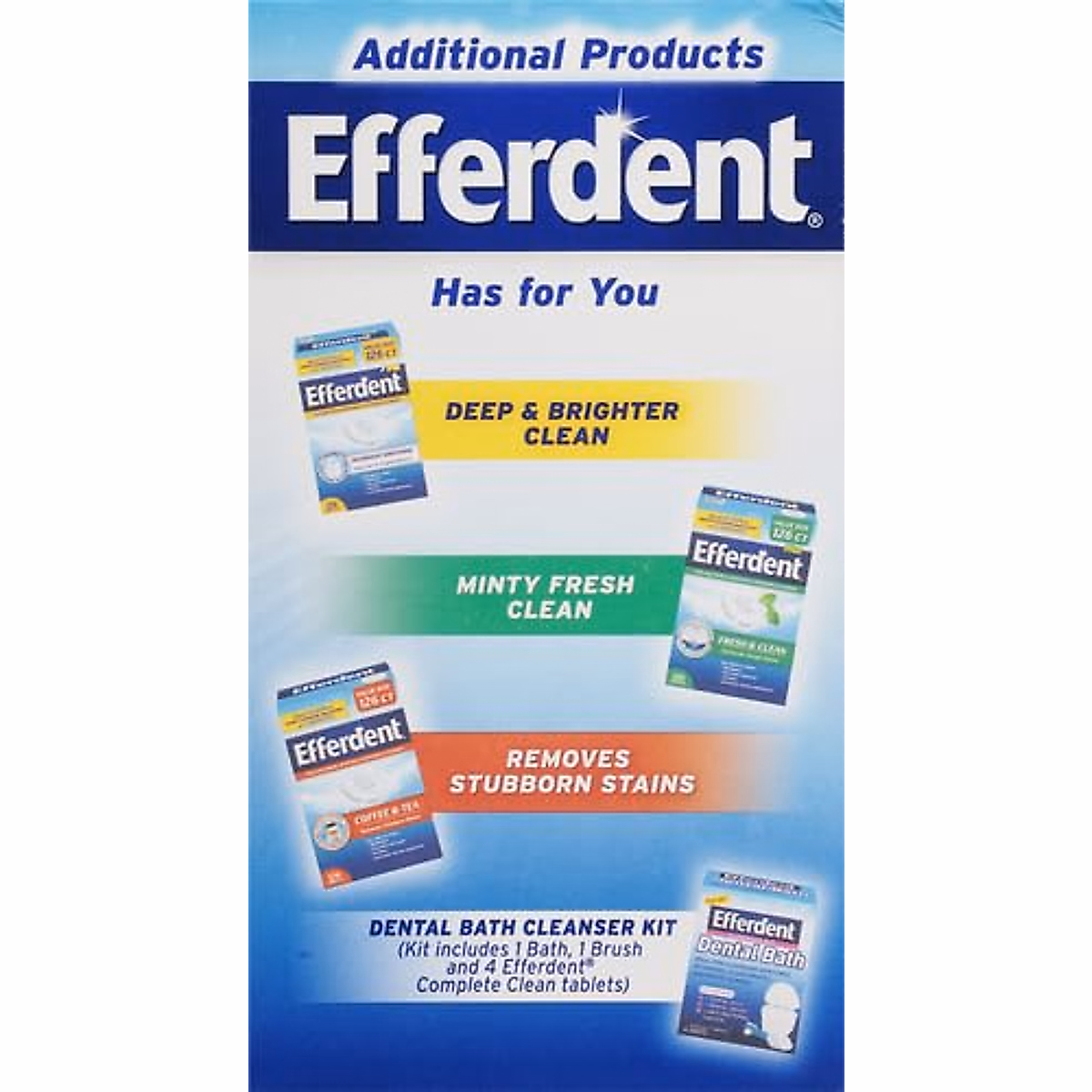 Efferdent Denture Cleanser Tablets, Complete Clean, 102 Tablets
