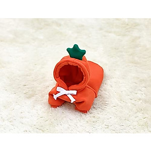 Dog Hoodies Pet Carrot Apparel Puppy Clothes Sweatshirt Doggie Outfits Cat Coat with Hat- Orange (Small)