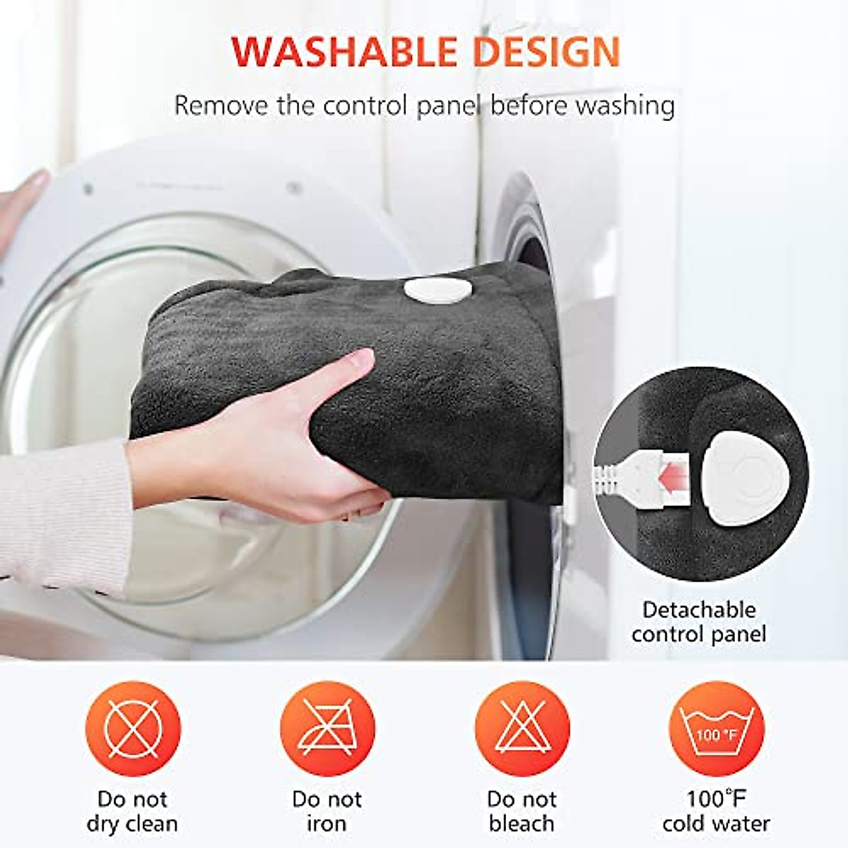 Heating Pad for Back Pain Relief,Heat Pads for Neck and Shoulders,Electric Back Heated Wrap,Large Heating Pad,Electric Heated Pads with Auto Shut Off,3 Temperature Levels,Black,Gifts for Mom, Dad