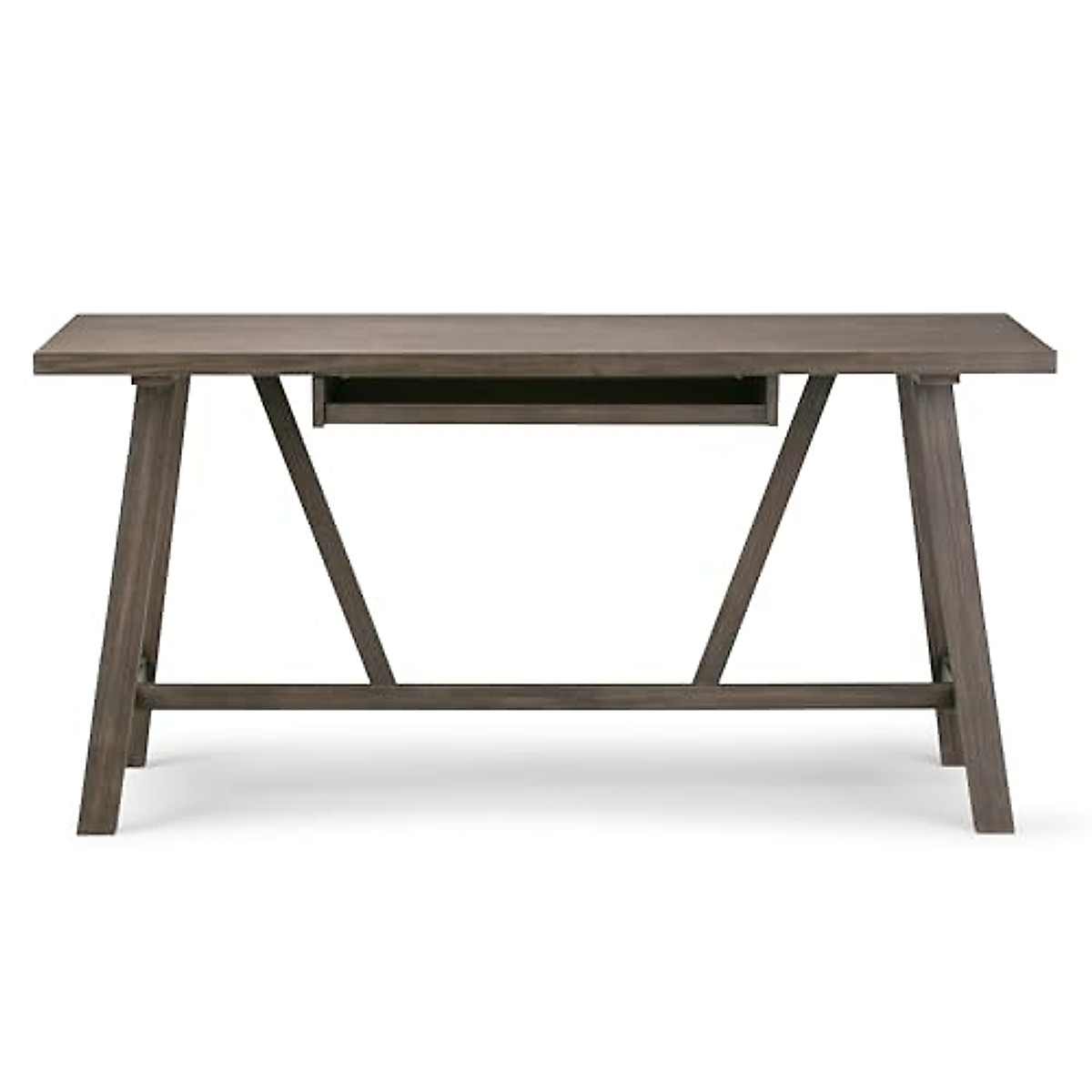 SIMPLIHOME Dylan SOLID WOOD Modern Industrial 60 inch Wide Home Office Desk, Writing Table, Workstation, Study Table Furniture in Driftwood