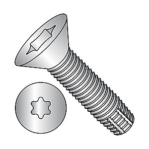 Small Parts 1428FTF188 18-8 Stainless Steel Thread Cutting Screw, Plain Finish, 82 Degree Flat Head, Star Drive, Type F, 1/4"-20 Thread Size, 1-3/4" Length (Pack of 10)