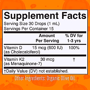 USDA Organic Cocomelon Elderberry Syrup for Toddlers & Cocomelon Vitamin D3 K2 Liquid Drops for Toddler Bundle by MaryRuth's | Immune Support | Calcium Absorption | Strong Bones | Vegan | Gluten Free