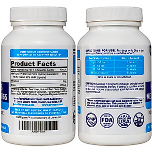 HMR Lignans and Melatonin for Dogs with Cushings. Superior 3in1 Formula with Biotin. Adrenal Support, Helps Maintain Normal Cortisol Levels. Better Than Lignans & Melatonin Only. Skin & Coat Support