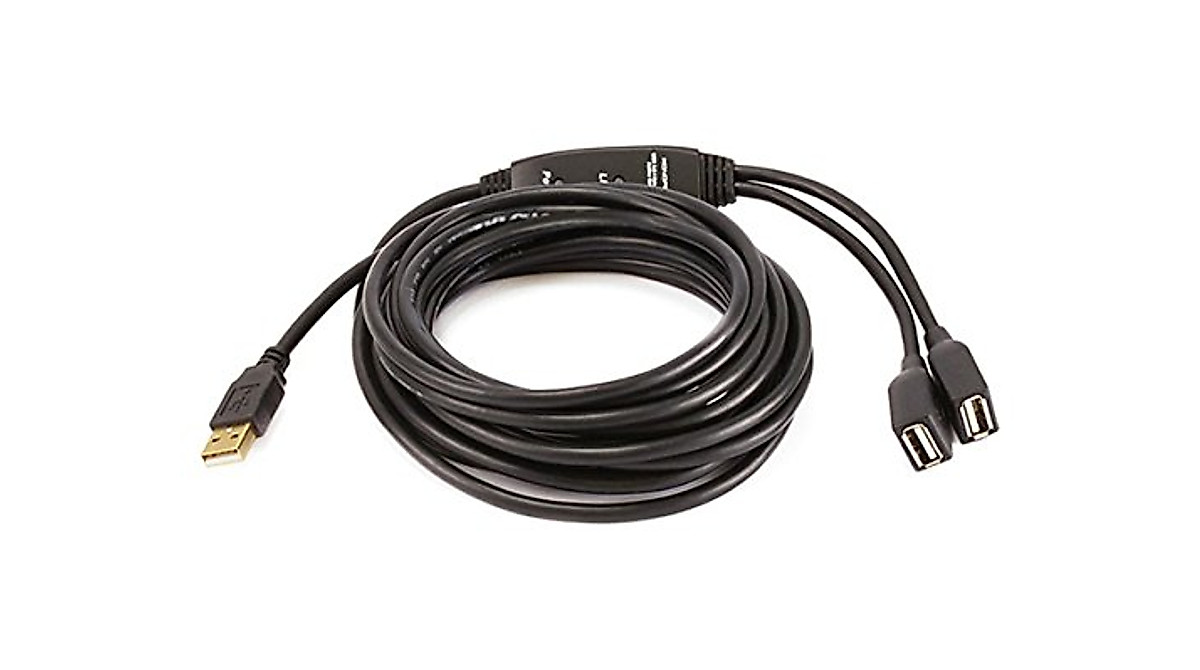 Monoprice USB 2.0 Extension Cable - 16 Feet with 2 Ports