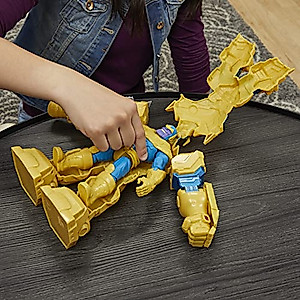Avengers Hasbro Marvel Mech Strike 9-inch Action Figure Toy Infinity Mech Suit Thanos and Blade Weapon Accessory, for Kids Ages 4 and Up