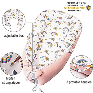 Baby Lounger Cover Baby Nest Cover for Baby Girls Boys Soft Breathable Sleep Bed Cover Fits 0-24 Months Newborn Infant Babies