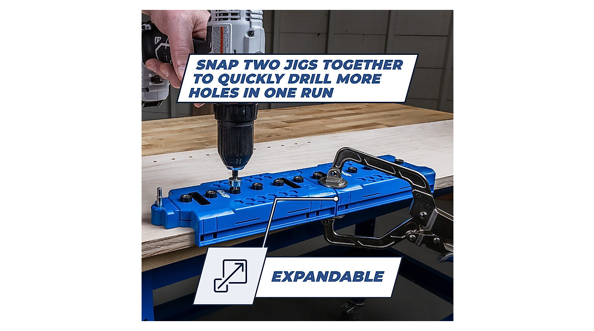 Kreg KMA3225 Shelf-Pin Jig 1/4" (6 mm) - Shelf Pin Drilling Jig ...