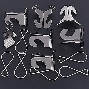 Hilitchi 30Pcs Heavy Duty Ceiling Hook Clips and Metal T-Bar Track Clip Suspended Ceiling Hooks Grid Clips for Home Hanging Plants Decorations and Classrooms & Offices, Holds up to 10 lbs