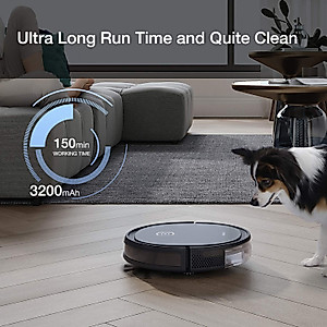 ECOVACS DEEBOT OZMO U2 Pro Robot Vacuum Cleaner 2 in1 Vacuum and Mop, Extra Pet Care Kit 800ml Large Dustbin & Tangle-Free Brush, Ideal for Pet Hair, No-Go Zones, 2.5Hrs Run Time, Voice / App Control…
