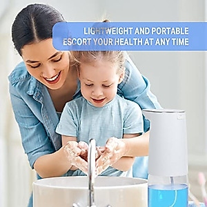 Automatic Soap Dispenser 16.9 oz/500 ml Touchless Hand Free Soap Dispenser with 2 Adjustable Level and Infrared Motion Sensor for Bathroom Kitchen, Home Office, Hotel and Outdoor