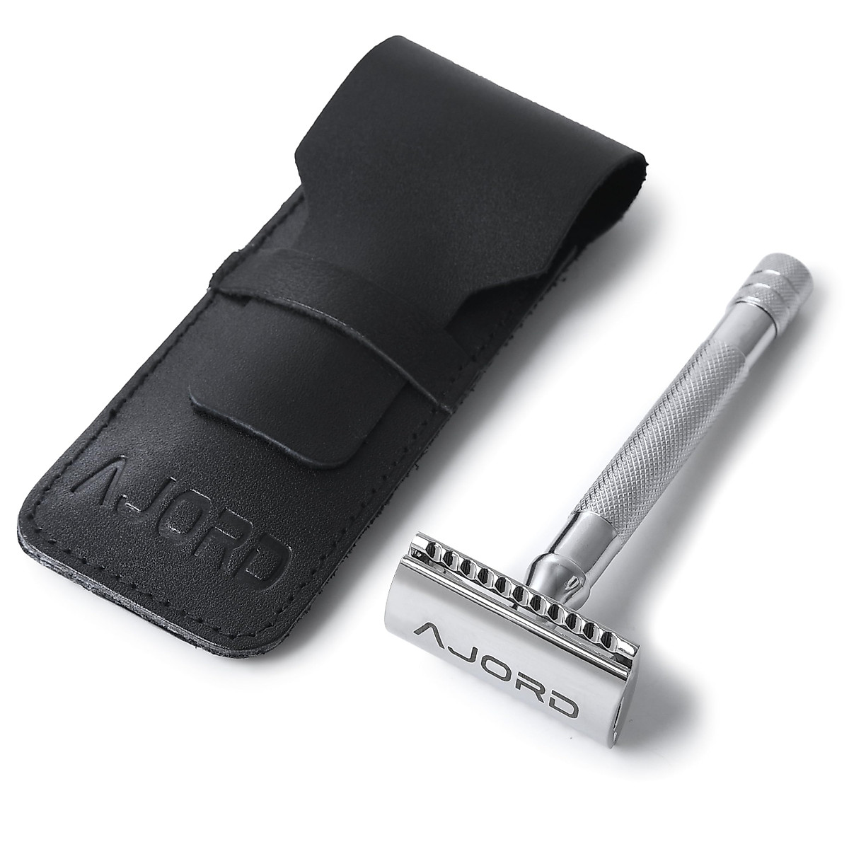 3 Pcs Double Edge Safety Razors For Men & Women - Safety Edge Razor Women Comes With 5 Astra Superior Platinum Double Edge Blades & Razor Cover - Reusable Men's Saftey Shaving Razors with Long Handle