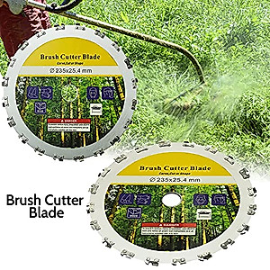 Brush Cutter Blades 9" x 20 Tooth，2 Pcs Chainsaw Weed Eater Saw Blades with 2 Round Files and 4 Washers for Brush Cutters, String Trimmers and Weed Wacker