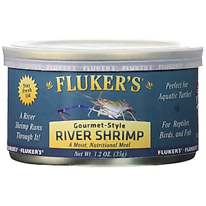 Fluker's Gourmet Canned Food for Reptiles, Fish, Birds and Small Animals, River Shrimp 1.2 oz