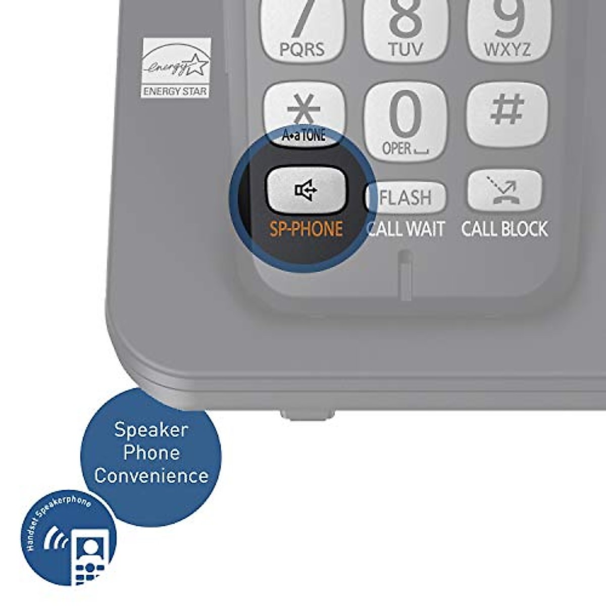 Panasonic DECT 6.0 Expandable Cordless Phone System with Answering Machine and Call Blocking - 3 Handsets - KX-TGE433B (Black)