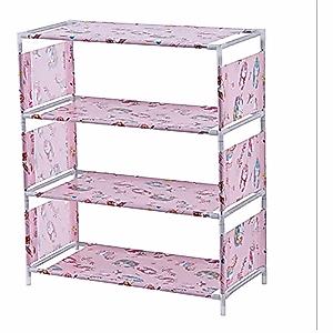 llibnn Shoe Rack,Non-Woven 4-Tier Dust-Proof Shoe Standing Storage Tall Shoe Organiser with Waterproof Fabric Tiers Simple Assembled,462254CM (Color : F) (Color : E)