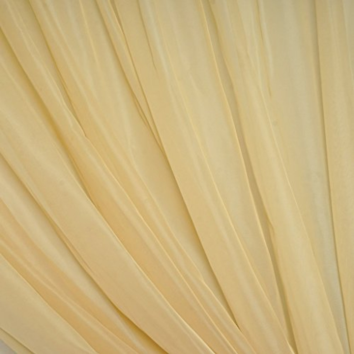 BalsaCircle 10 feet x 10 feet Champagne Sheer Voile Backdrop Drapes Curtains 2 Panels 5x10 ft - Wedding Ceremony Home Decorations