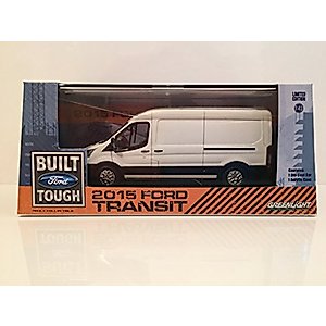 Greenlight 86039 2015 Ford Transit LWB Oxford White 1:43 Scale Diecast