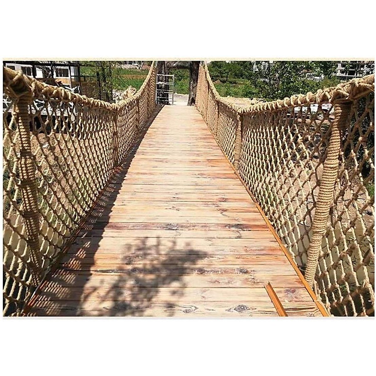 Child Climbing Safety Net Heavy Duty Hemp Rope Cargo Net Playground Railing Protective Net Outdoor Treehouse Kids Swing Rope Netting Hammock Fence Decoration (Size : 1 * 2m(3 * 7ft))