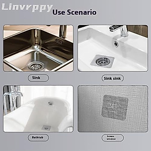 20-Pack 4"x4" Disposable Drain Covers, Hair Catcher Mesh Stickers for Shower, Sink, Bathtub, Kitchen – Easy Hair & Debris Prevention, for Human and pet Hair