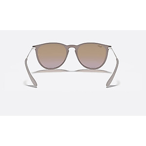 Ray-Ban RB4171 ERIKA Round Sunglasses For Women (Dark Rubber Sand/Brown, 54)+ BUNDLE with Designer iWear Eyewear Kit