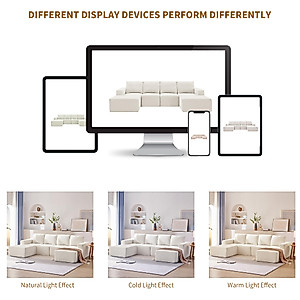 HUMEHA Cloud Modular Sectional Sofa,110" Luxury Chenille Couch Comfy Convertible U-Shaped Sofa with Deep Seat, 4 PC Free Combination Couch Minimalist Floor Sofa for Living Room Apartment, Beige