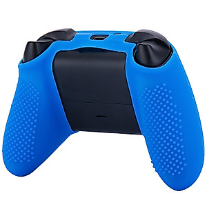 YoRHa Silicone Cover Skin Case for Xbox Series X/S Controller x 1(Blue) with Thumb Grips x 10