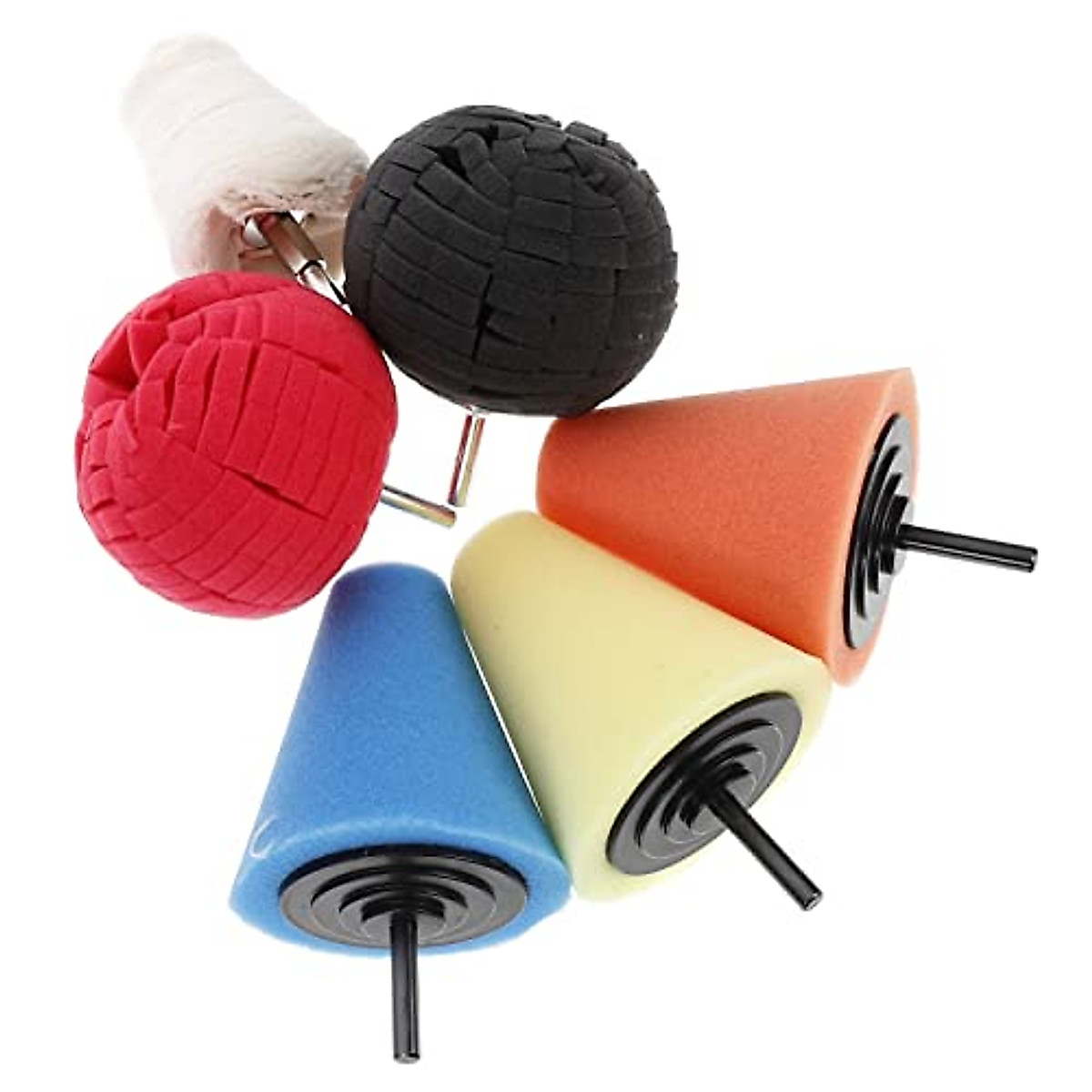 Car Sponge Buffing Buffing Pads 6 Pcs Backing Plate Compound Buffing Sponge Pads for Car Hub Compounding Polishing and Drill Buffing Sponge Pads Waxing car Wheel polishing Buffing pad