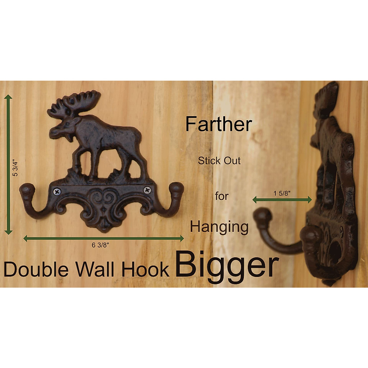 Stelalloy Decorative Wall Hook, Wrought Iron Hooks, Cast Iron Coat Hooks, Deer Antler Décor Wall Hook Animal, Rustic Coat Hooks, Towel Holder, Key Holder Wall, Pool Towel Rack, Patio Décor