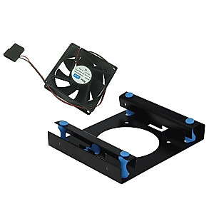 SEDNA - Shock-Proof 3.5" Hard Disk to 5.25" DVD ROM Bay Mounting Adapter with Cooling Fan