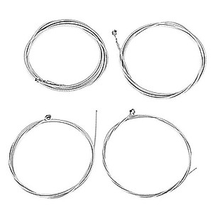 Jiayouy Strings Stainless Steel 4 String Bass Strings with Small Ball Ends 4 Strings/Set String Gauges: 046-100