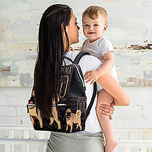 Cute Pug Dog Changing Bags Organizer Nappy Bags for Baby Care