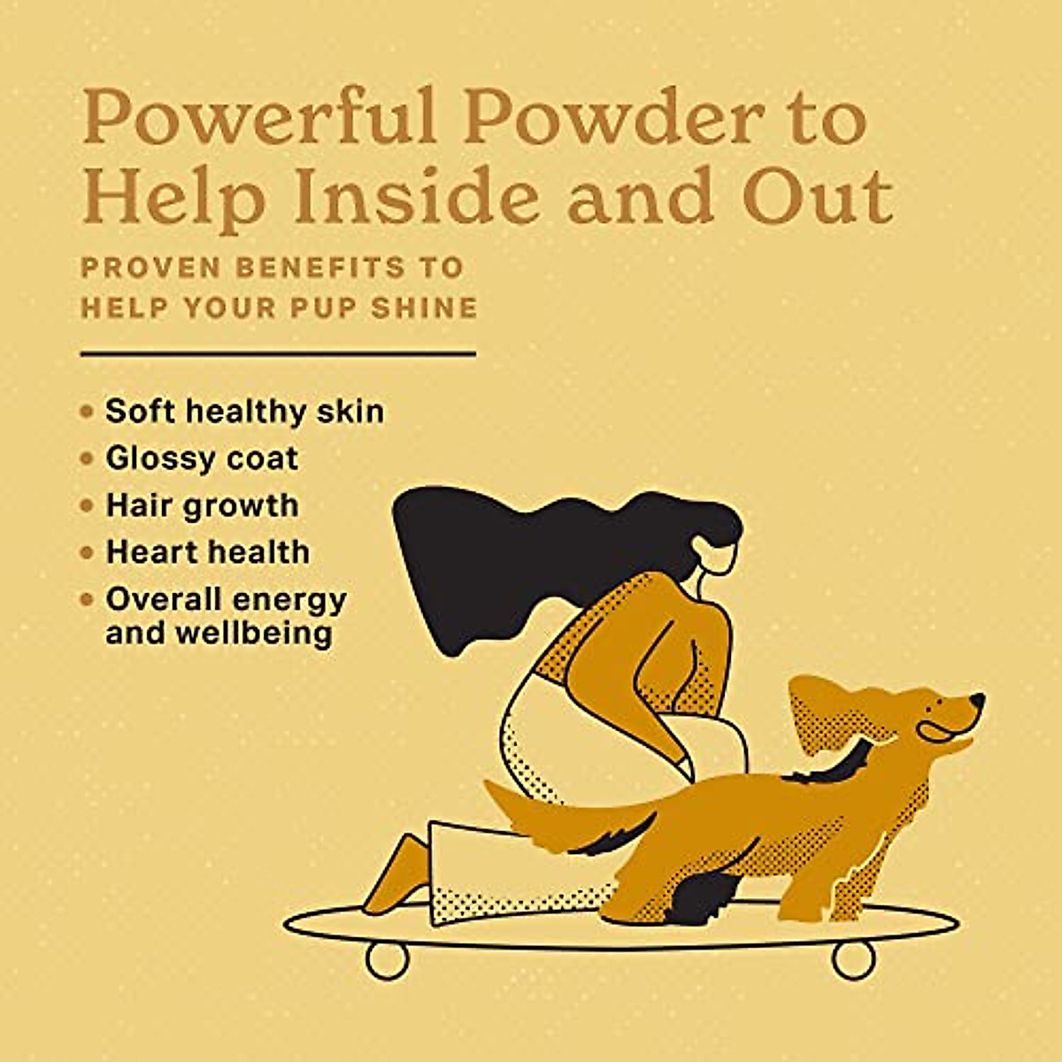 The Missing Link Skin & Coat Probiotics Superfood Supplement Powder for Dogs - Omegas 3 & 6, Fiber, Vitamin-E, Biotin - Supports Healthy Skin & Glossy Coat, Promotes Hair Growth - 5lb