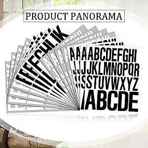 Gersoniel 8 Sheet Halloween Letter Stickers Alphabet Sticker Self Adhesive Letters Vinyl Letter Decals Stick on Letters for Poster Board Sign Craft Mailbox Wal Decor(2 Inch, 3 Inch,White, Black)