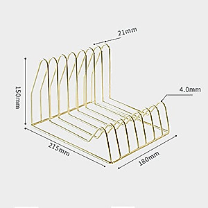 Decorative bookends Gold Bookend Desktop Desk Organizer Iron Book Holder Book Stand Office Supplies Desk Accessories Non-Skid Bookends Stand bookends
