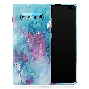 DesignSkinz Teal to Pink 434 Absorbed Watercolor Texture Protective Vinyl Decal Wrap Skin Cover Compatible with The Samsung Galaxy S20 (Screen Trim & Back Glass Skin)