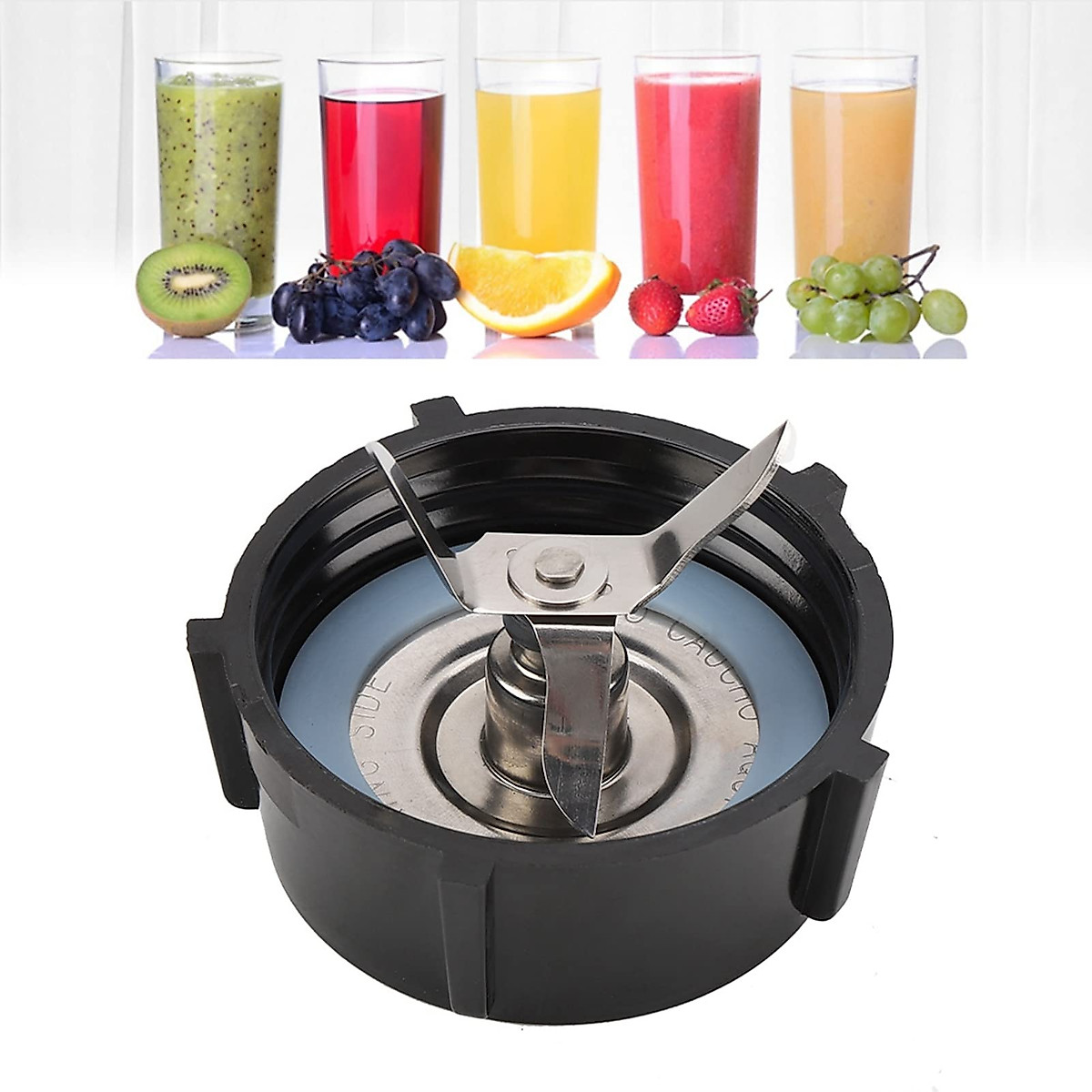 Blender Blades Stainless Steel Blade With Bottom Rubber Ring Blender Bottom Blades Juicer Blender Replacement Kit Blender Replacement Accessories for Electric Blenders