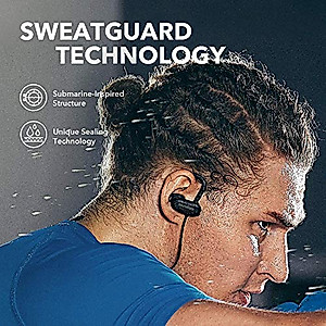 Soundcore Spirit X 2019 Version Wireless Sports Earphones, Bluetooth Headphones with IP68 Waterproof Protection, SweatGuard, Intense Bass, 18H Playtime, for Running, Workout, Sports (Renewed)