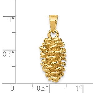 Jewels By Lux 14K Yellow Gold 3-D Pinecone Pendant
