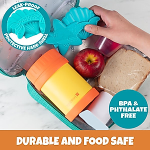 Narwhal Reusable Hard Ice Pack- Set of 3- Fits Easily Inside Kids Lunch Box, Bento, Insulated Cooler Bag- Long Lasting Slim, Space Saving- Cool Freezer Packs Keep Food Cold For Hours- Back To School