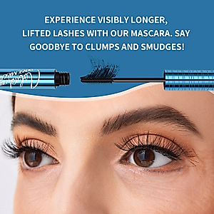 Mascara for Older Women, Black Mascara for Seniors with Thinning Lashes Waterproof Volumizing Mascara, Hypoallergenic Mascara for Sensitive Eyes (Pack of 1)