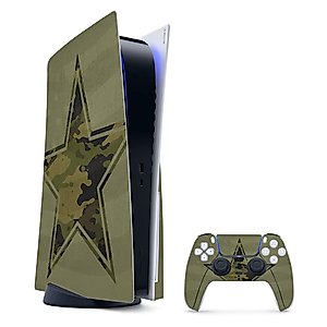 MightySkins Gaming Skin for PS5 / PlayStation 5 Bundle - Army Star | Protective Viny wrap | Easy to Apply and Change Style | Made in The USA