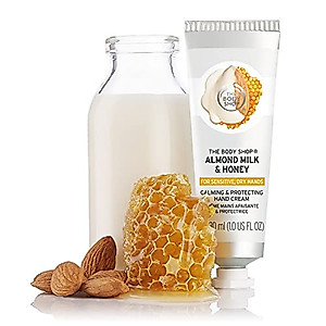 The Body Shop Almond Milk & Honey Hand & Cream – Moisturizes and Protects Sensitive Skin – 3.3 oz