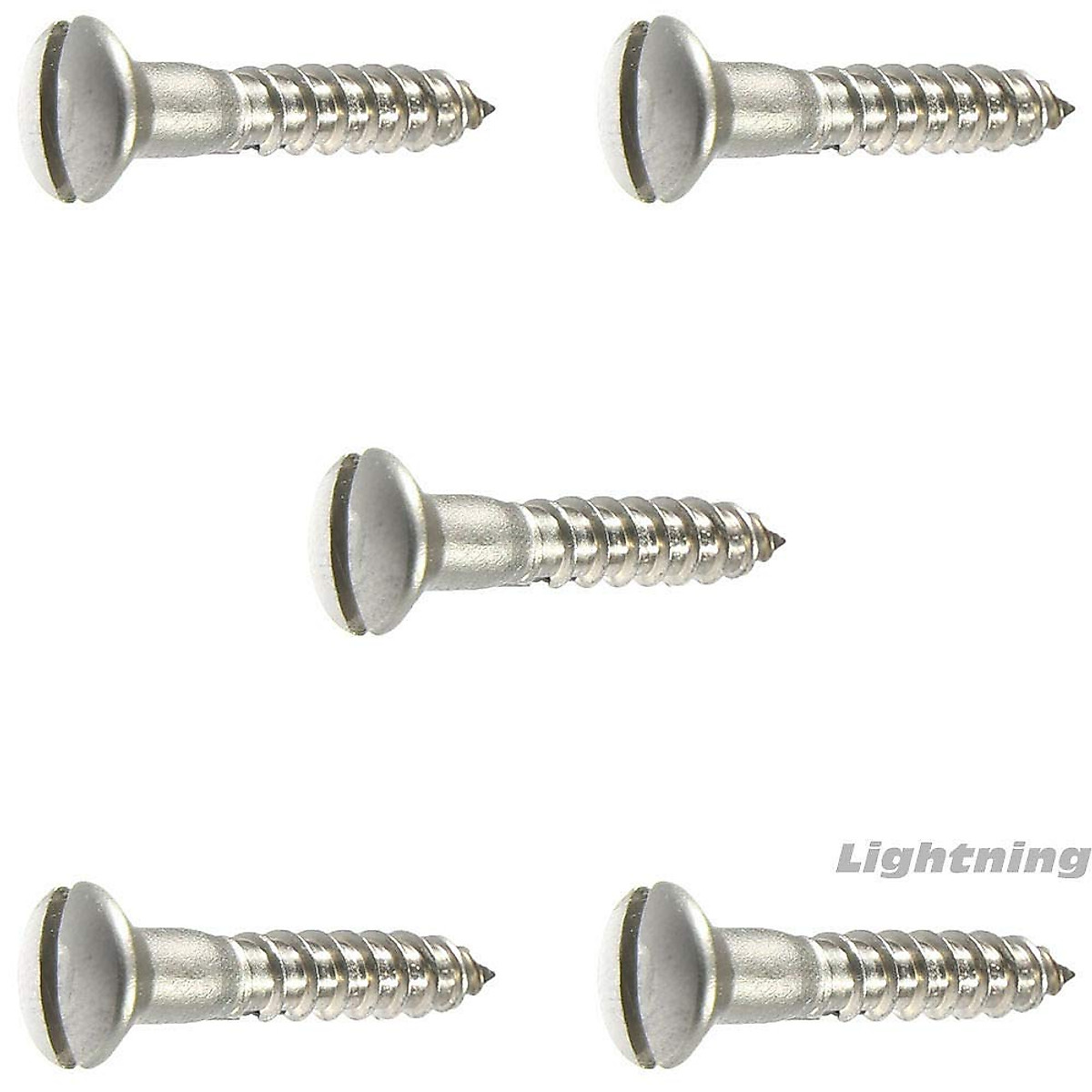 Oval Head Wood Screws Slotted Stainless Steel Quantity 100#6 x 1/2"